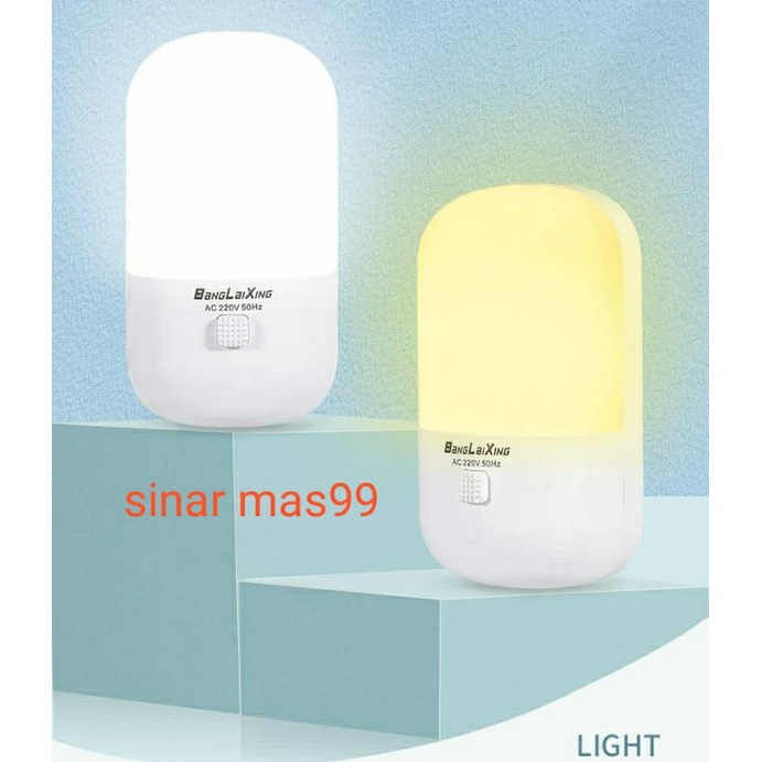 Jual LAMPU TIDUR LAMPU MALAM LED NIGHT/LAMPU MINI HEMAT ENERGY 2WARNA ...