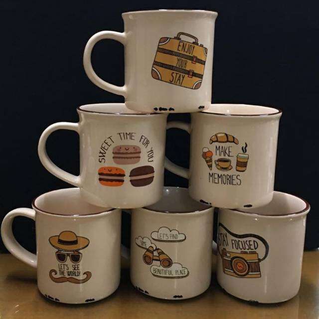 Jual Mug Kaleng/ Mug Millennial Gambar Unik - 6 Pcs | Shopee Indonesia