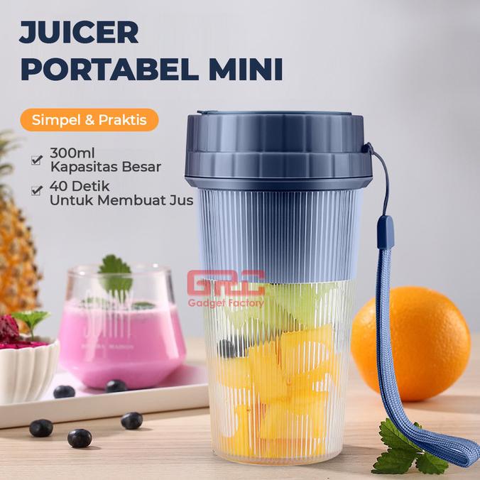 Jual Portable Juicer Botol Minum Mini Blender Botol Juice 2in1 300ml ...