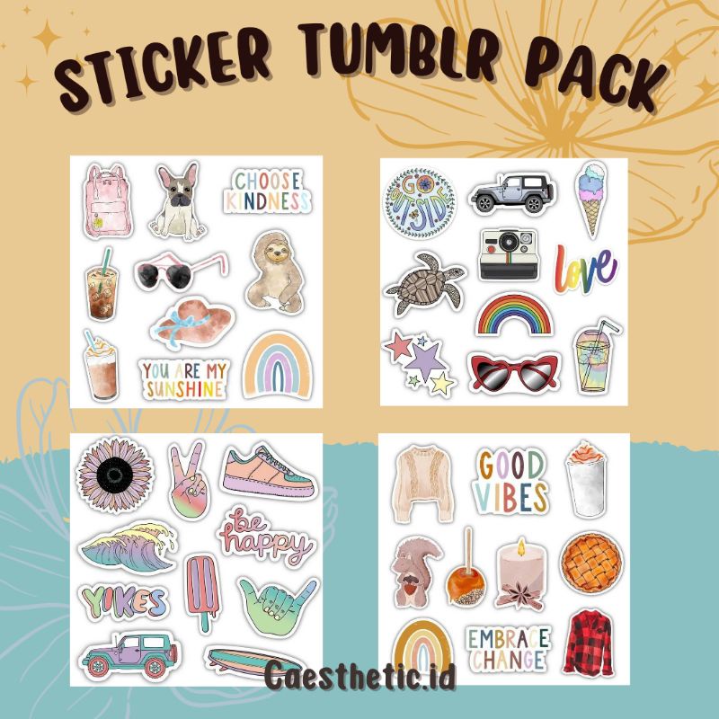 Jual STICKER TUMBLR AESTHETIC - STICKER HP LAPTOP - STICKER TUMBLR PACK ...