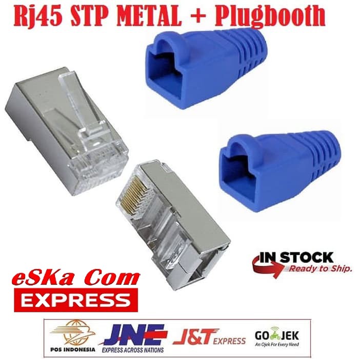 Jual Connector STP RJ45 Konektor STP RJ45 Metal - Plugbooth Eceran ...
