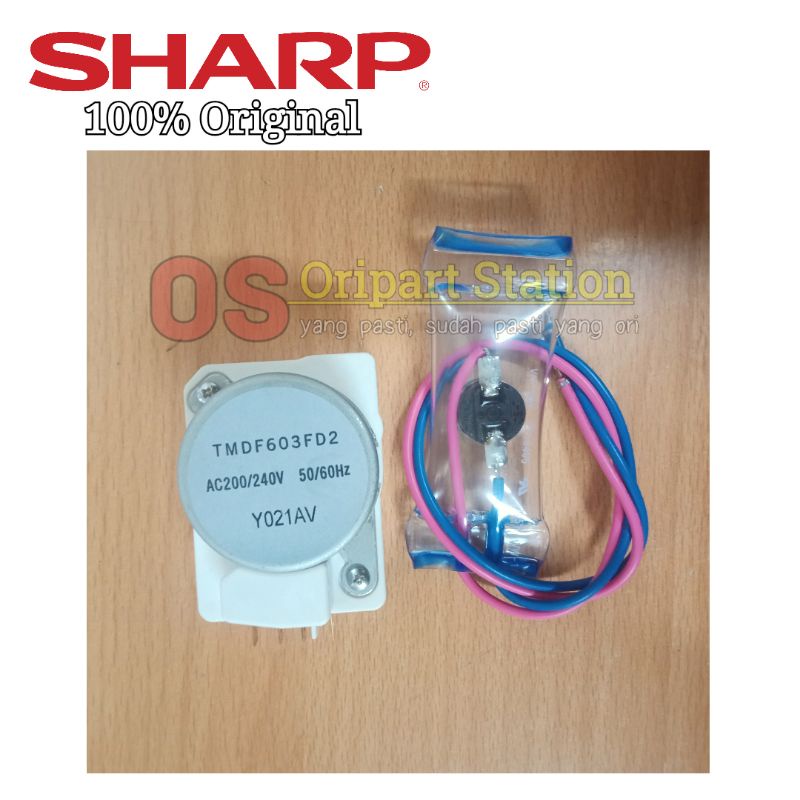 Jual DEFROST TIMER DAN THERMO BIMETAL KULKAS SHARP ORIGINAL SATU SET ...
