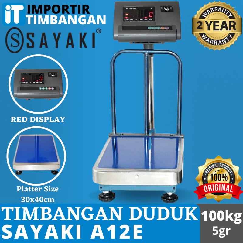 Jual TIMBANGAN DUDUK DIGITAL LANTAI SAYAKI A12E + PAGAR/ TIMBANGAN BARANG PAKET / EKPEDISI/ DLL ...