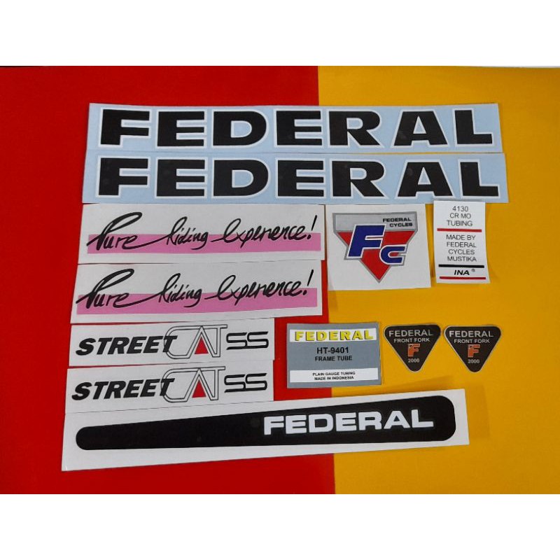 Jual Stiker Sepeda Federal Pure Riding Experience | Shopee Indonesia