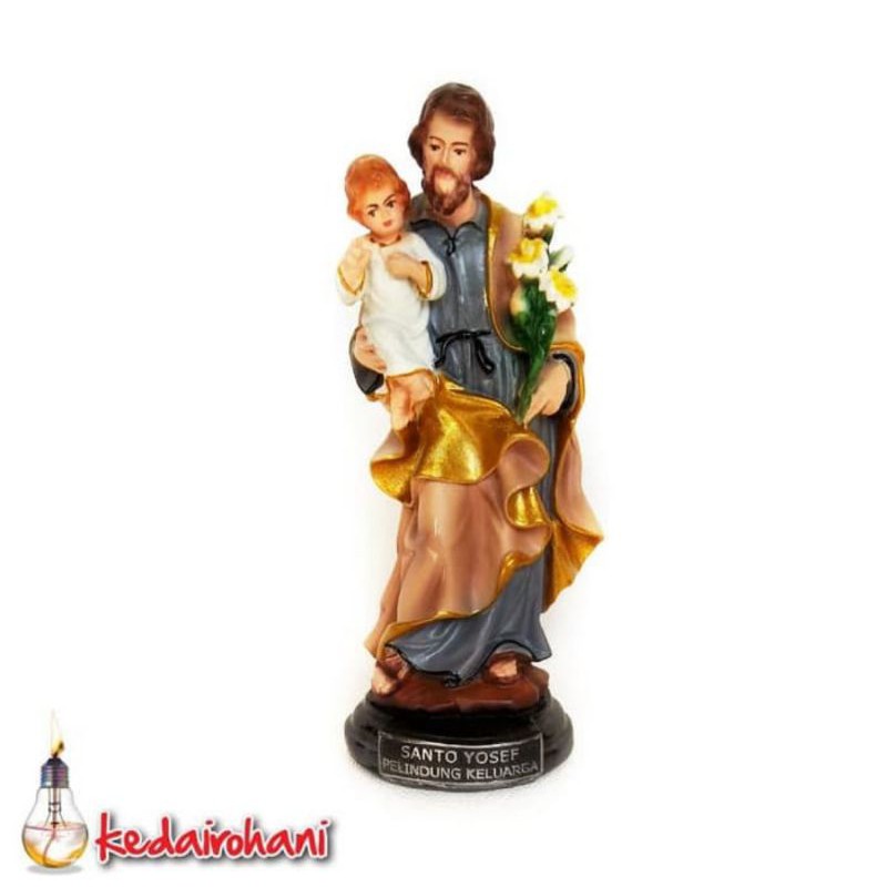 Jual Patung Santo Yosef Bapa Yosep 15 cm St Yusuf Saint Joseph Gendong ...