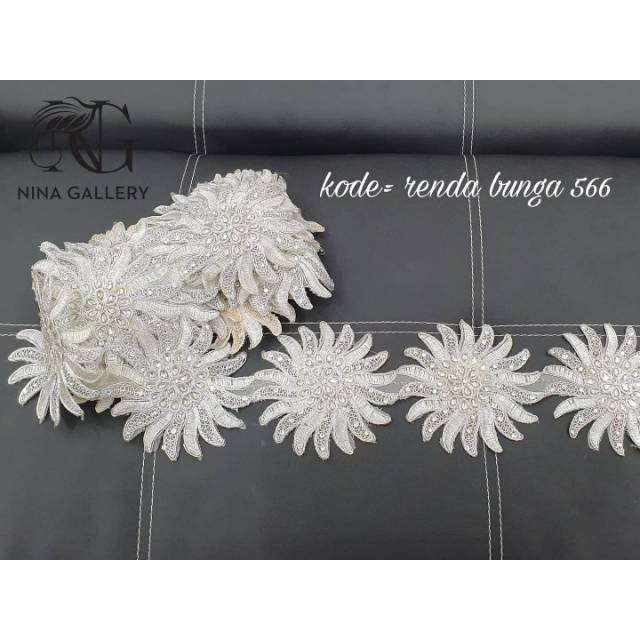 Jual Renda bordir payet motif bunga | Shopee Indonesia