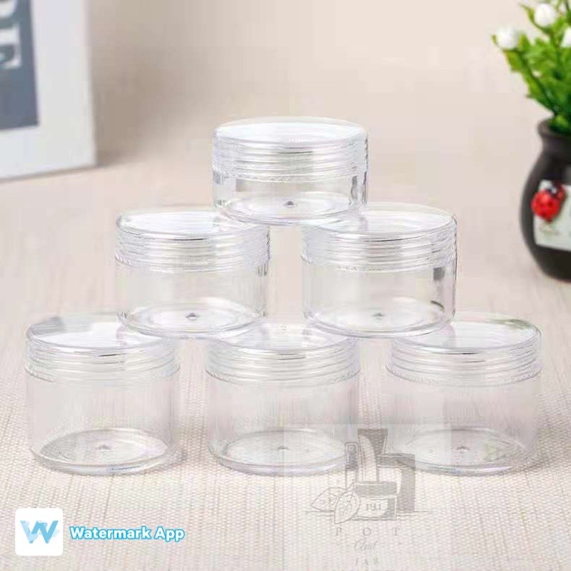 Jual 5pcs 15gr/20gr/25gr Pot krem acrylic bening/cream foundation/lip ...