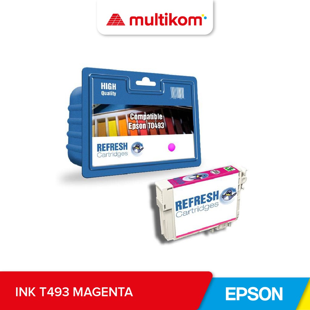 Jual TINTA INK EPSON T493 COLOR WARNA ORIGINAL (MAGENTA) REFILL R210 ...