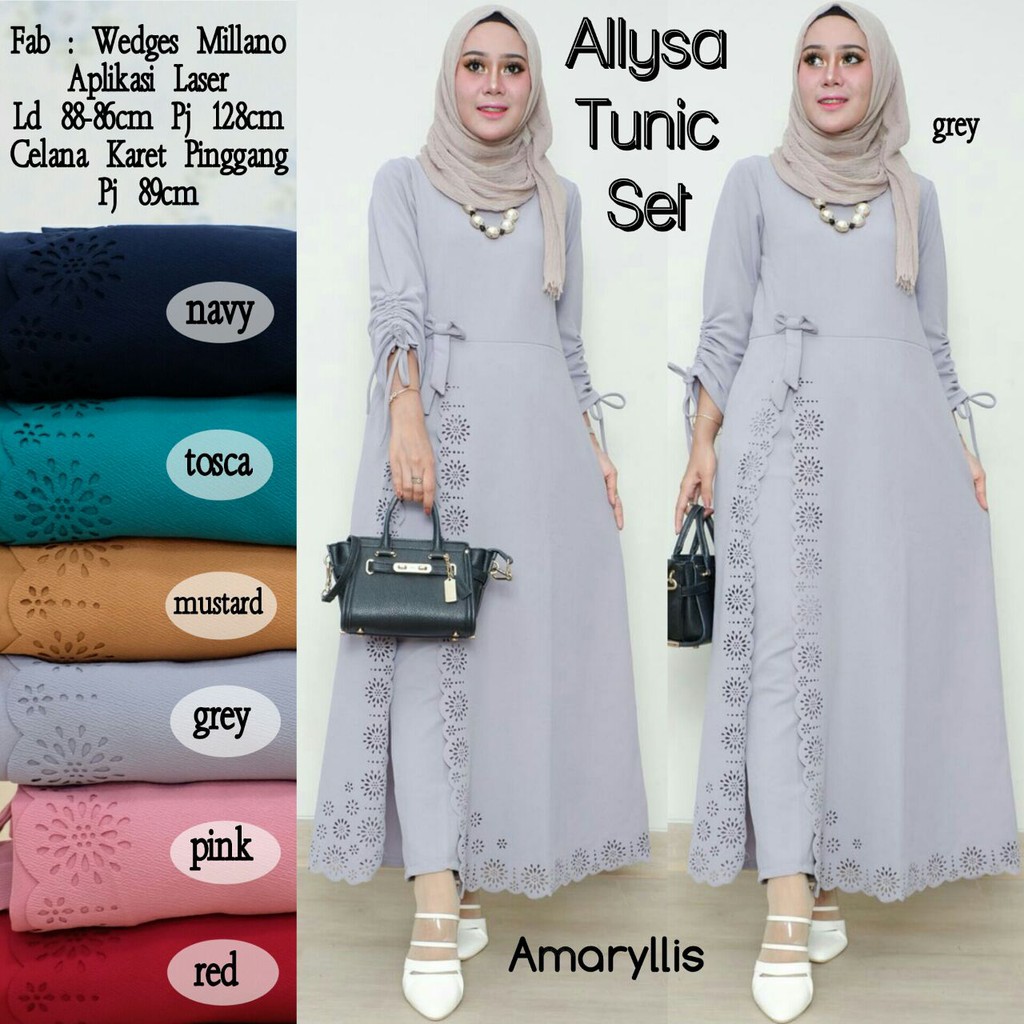 Jual ALLYSA TUNIK SET (RESTOCK) | Shopee Indonesia