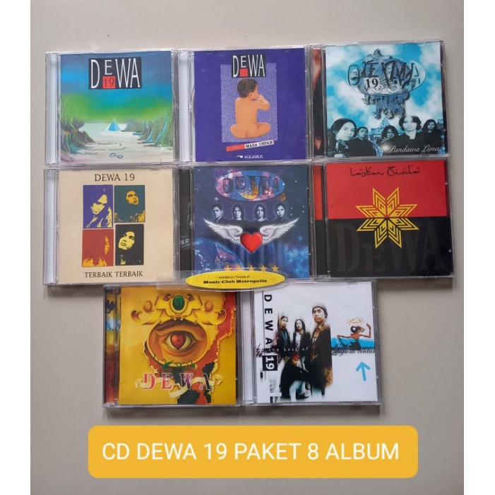 Jual CD DEWA 19 - PAKET ALBUM AQUARIUS SET (7 ALBUM / 8 ALBUM / 8 ALBUM ...