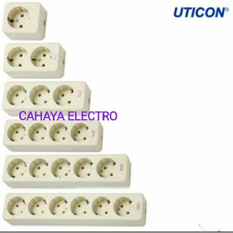 Jual Stop Kontak Arde/Terminal Uticon 1-2-3-4-5-6 Lubang | Shopee Indonesia
