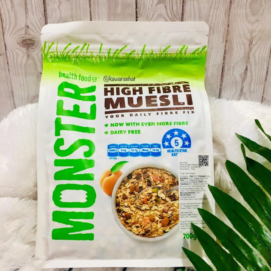Jual Monster Muesli High Fiber Muesli 700gr | Sereal Sarapan Oat ...