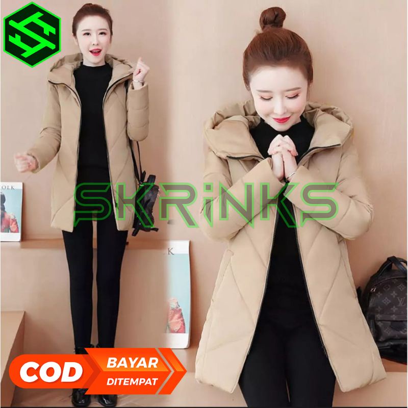 Jual JAKET WINTER WANITA/JAKET HOODIE TEBAL TERBARU LONG COAT/JAKET MUSIM DINGIN/JAKET TEBAL ...