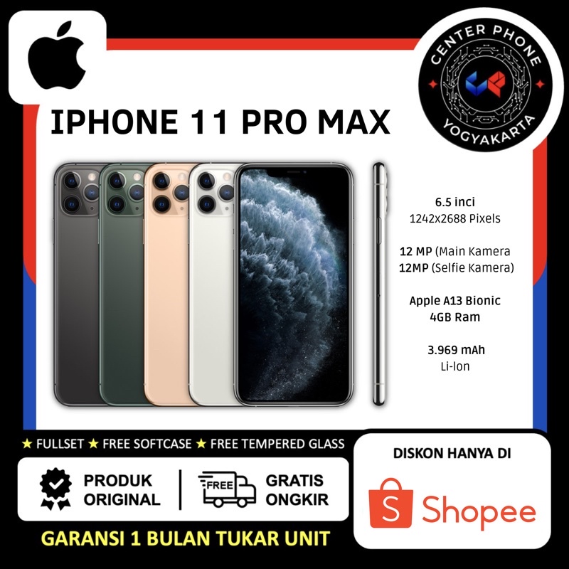Jual IP 11 PRO MAX 64GB | 256GB | 512GB ORIGINAL | Shopee Indonesia