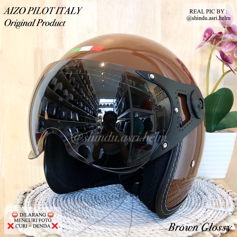 Jual HELM PILOT ITALY AIZO Original | Shopee Indonesia