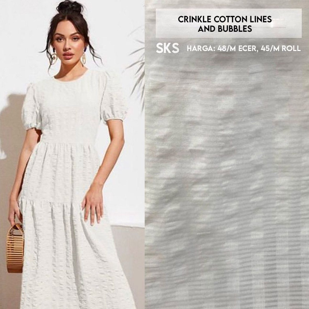Jual Crinkle Cotton Lines and Bubbles | Shopee Indonesia