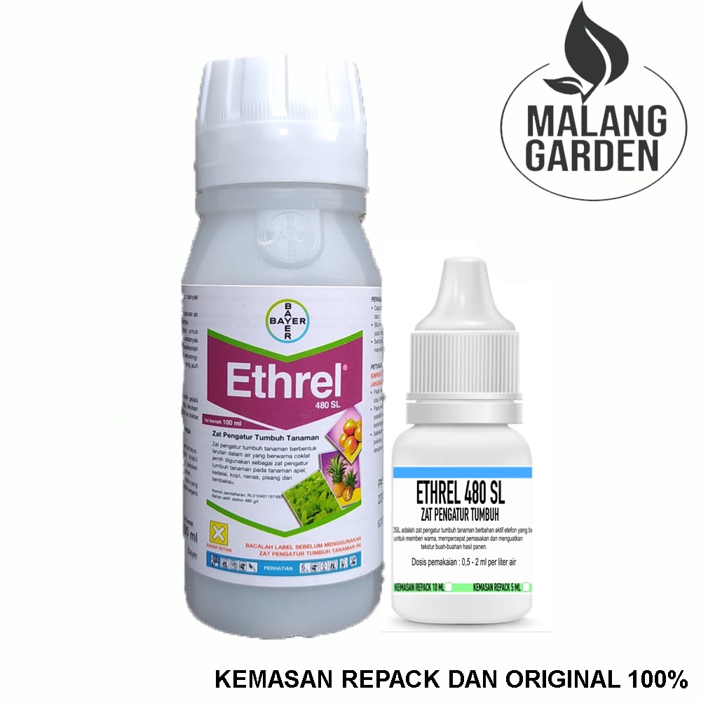 Jual Zat Pematang Buah Ethrel 480SL Kemasan Repack 10 ml | Ethrel 480SL ...