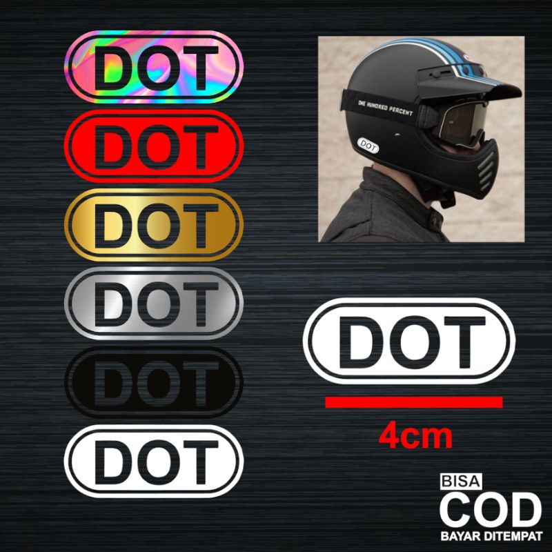 Jual CUTTING STICKER DOT UNTUK HELM /STICKER LOGO DOT/STIKER DOT HELM ...