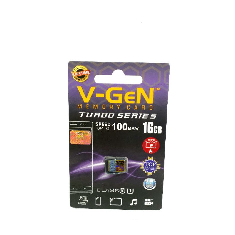 Jual Micro SD V-Gen 16GB Class 10 Turbo Series / Vgen MicroSD Class10 ...