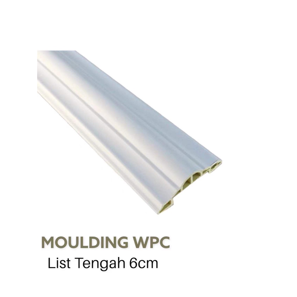 Jual Wallmoulding bahan PVC WPC panjang 4m putih / Lis moulding PVC ...