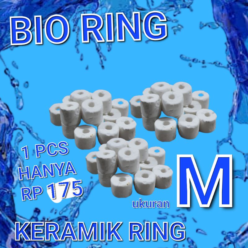 Jual Bio Ring Keramik Ring (Ukuran M) Biologis Media Filter Aquarium ...