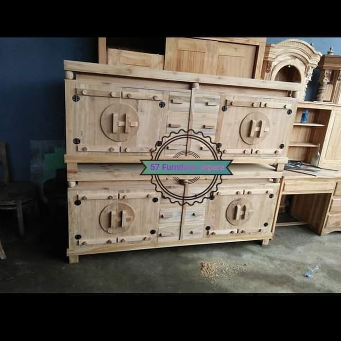 Jual Bufet meja tv besar minimalis - lemari laci pendek hias jati ...