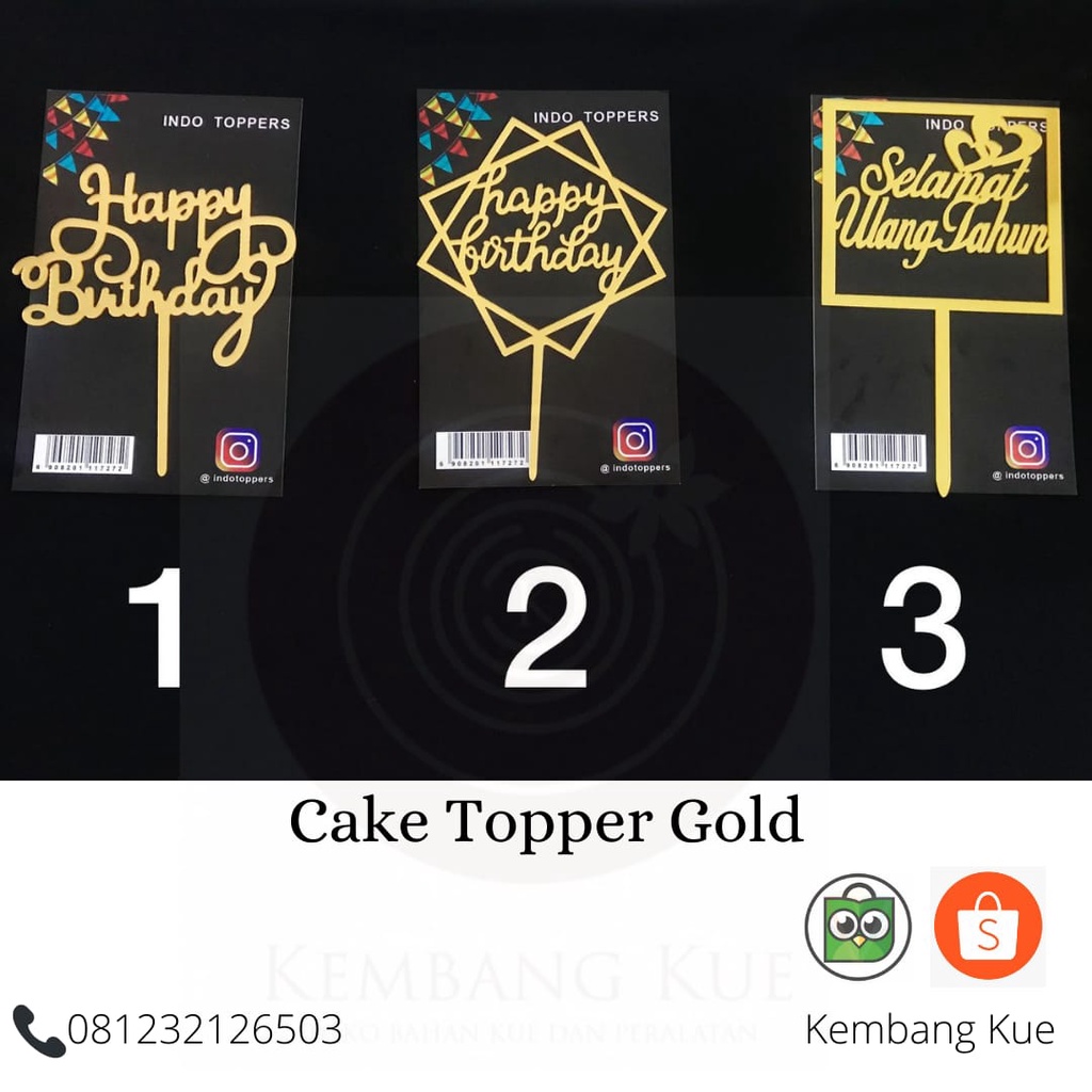 Jual Cake Topper Gold Part 1 | Shopee Indonesia