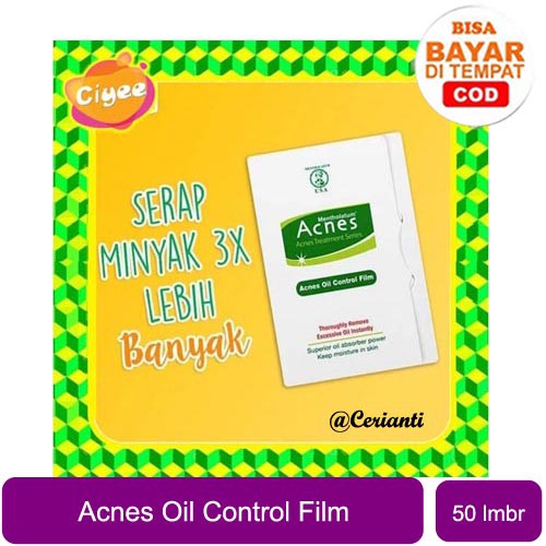 Jual ACNES Oil Control Film (Kertas Minyak) 50 lembar_Cerianti | Shopee ...