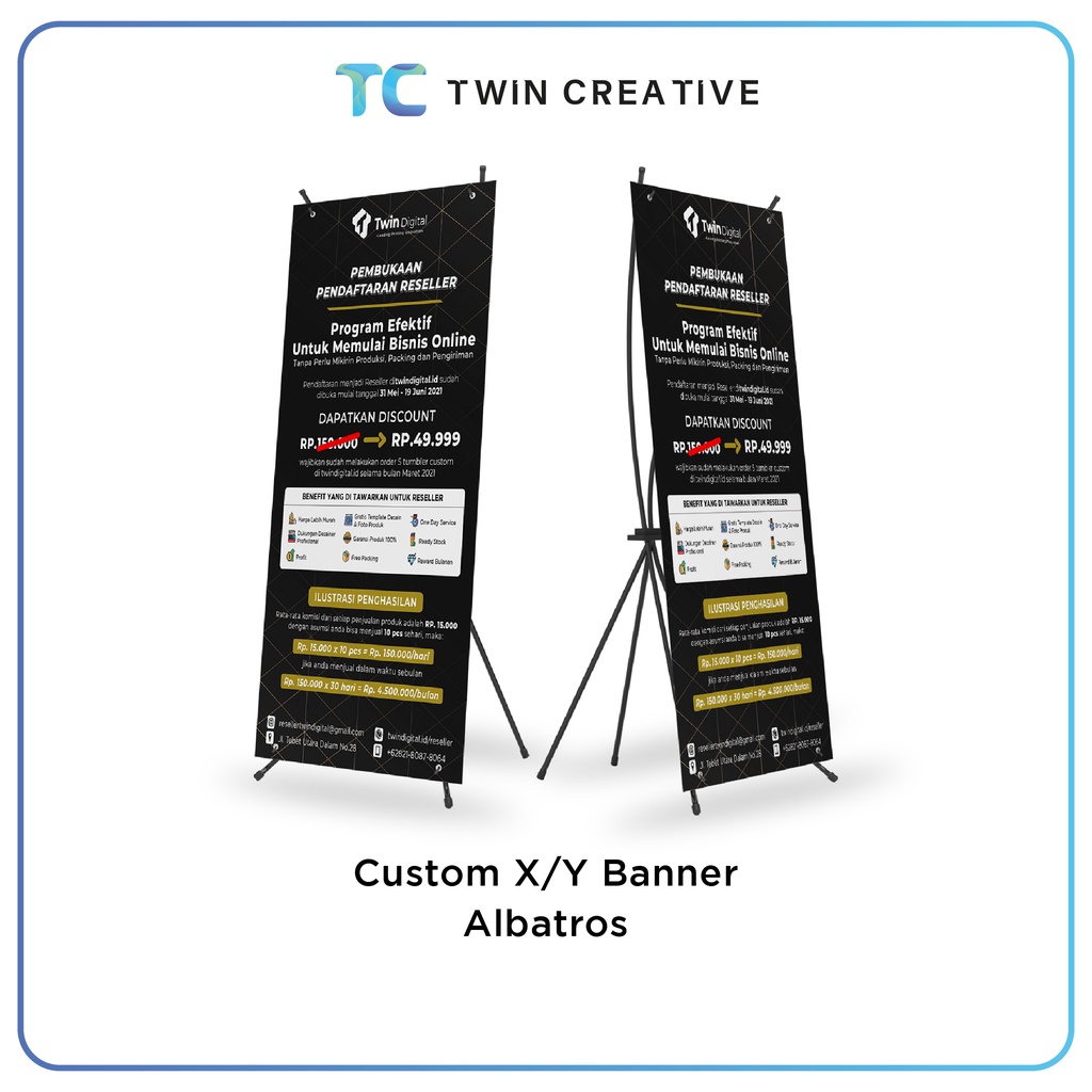 Jual Cetak X Banner/Y Banner Standing Banner Albatros | Shopee Indonesia