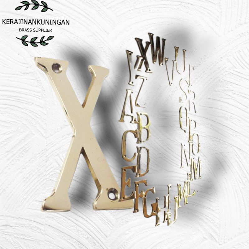 Jual Nomer / Angka / Huruf Plat Rumah Kantor Kuningan / Brass Number ...