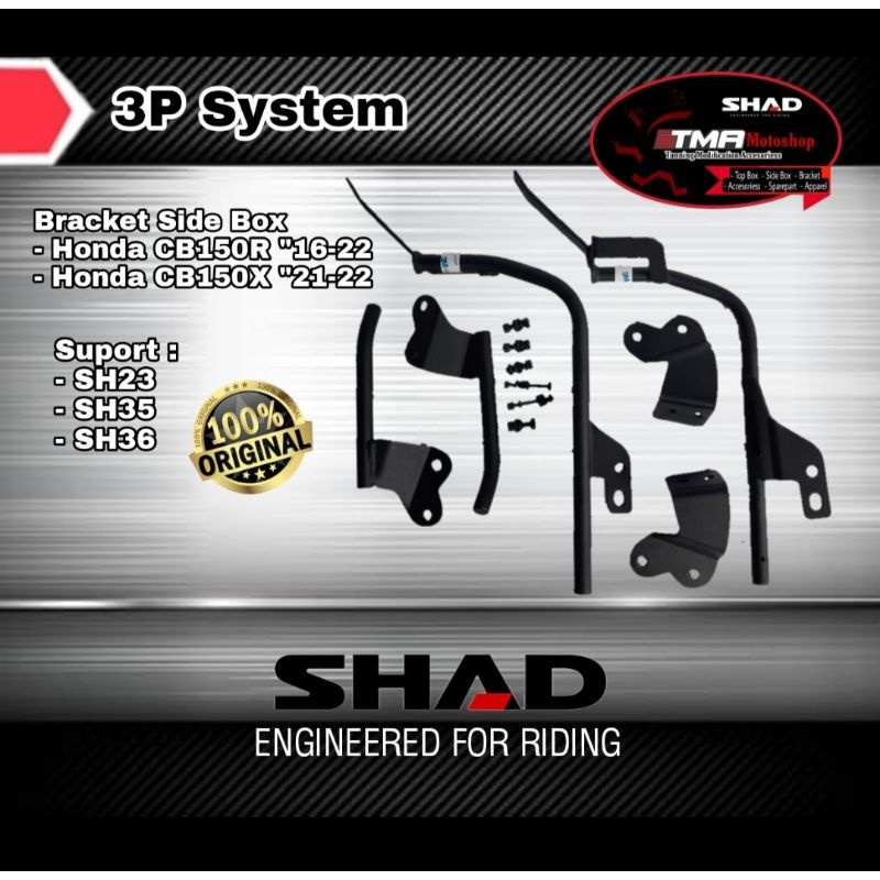 Jual Bracket Side Box Original SHAD 3P System - Honda CB150X "21-22 ...