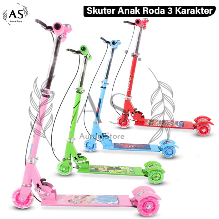 Jual Scooter 3 Roda / Otoped / Skuter Anak Roda 3 Karakter | Shopee ...