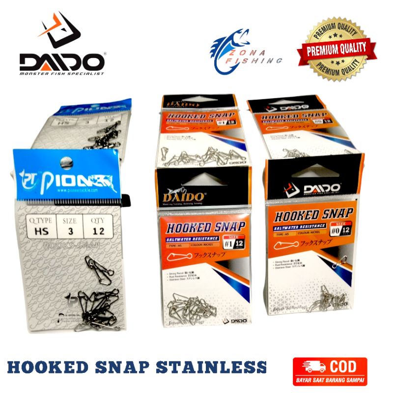 Jual Peniti Hooked Snap Daido / Trixster Tahan Korosi Stainless Japan ...