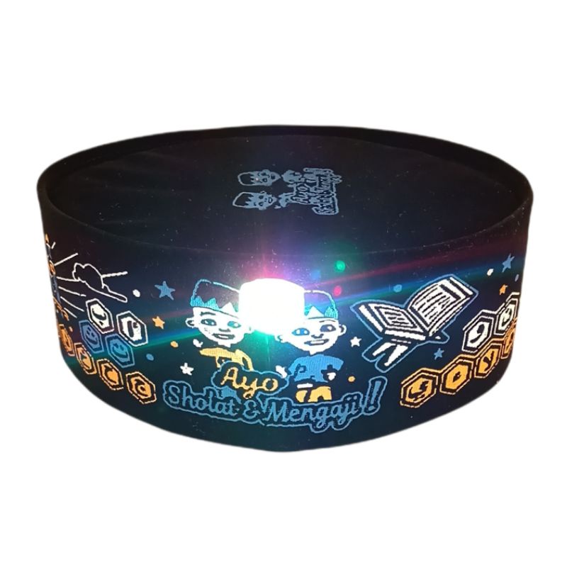 Jual Peci LED Anak Hitam nyala 3 warna Karakter kartun Spiderman TAYO ...