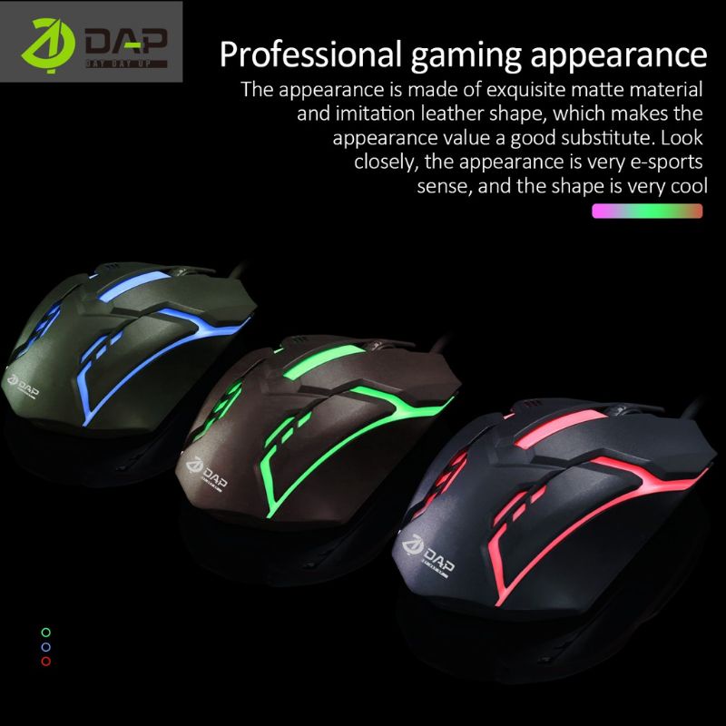 Jual Mouse Kabel Gaming DAP M778 Led Mouse DAP M778 USB Original ...