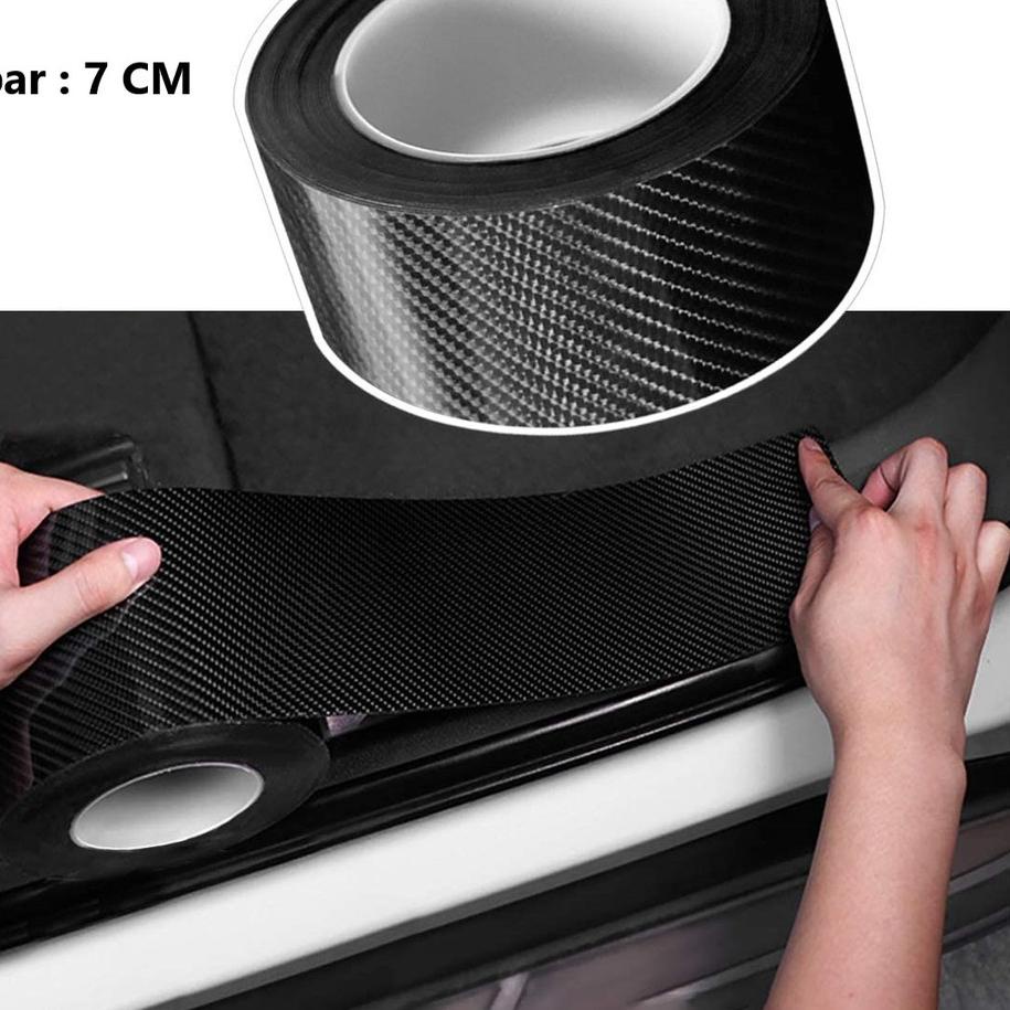 Jual Terbaru! List Carbon 5D Lebar 7cm x 3m Stiker Anti Lecet Lip Lis ...