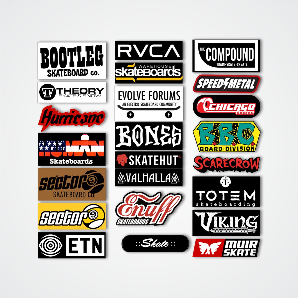 Jual Stiker distro brand Skate mix / Sticker pack | Shopee Indonesia