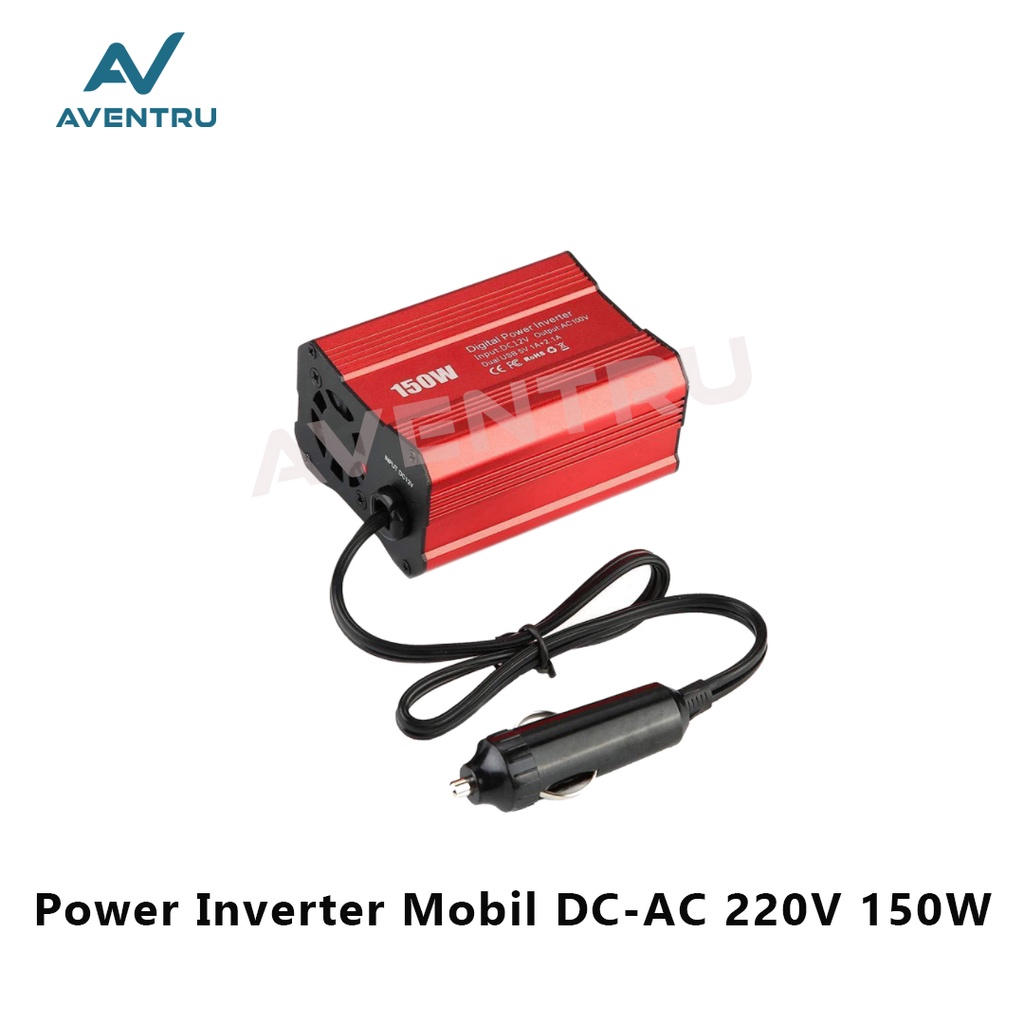 Jual Power Inverter Mobil DC-AC 2 USB + Colokan Listrik 150W 220V ...