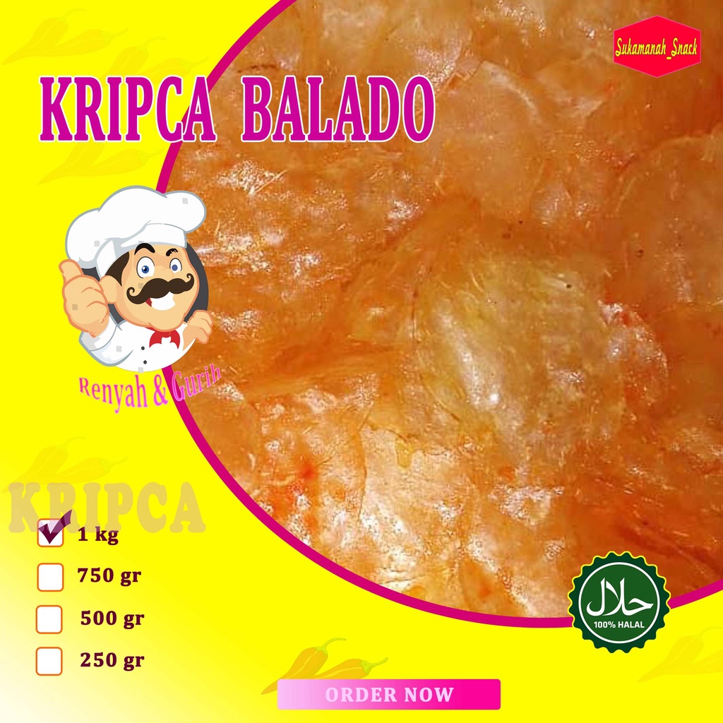 Jual pikca_1_kg_ kripca_snack_balado_keripik_kaca | Shopee Indonesia