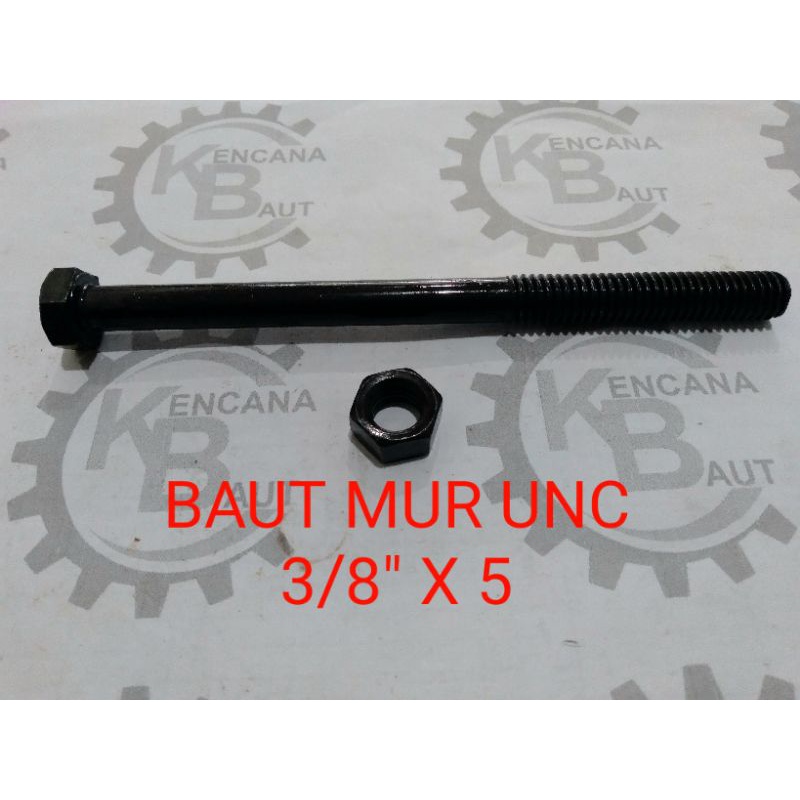 Jual BAUT MUR BAJA 3/8 X 5 INCHI / BAUT NC 3/8 X 5 / BAUT UNC KUNCI 14 ...