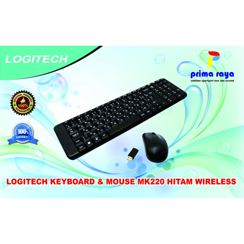 Jual Keyboard Mouse Logitech Mk 220 Wireless Keyboard Mouse Shopee