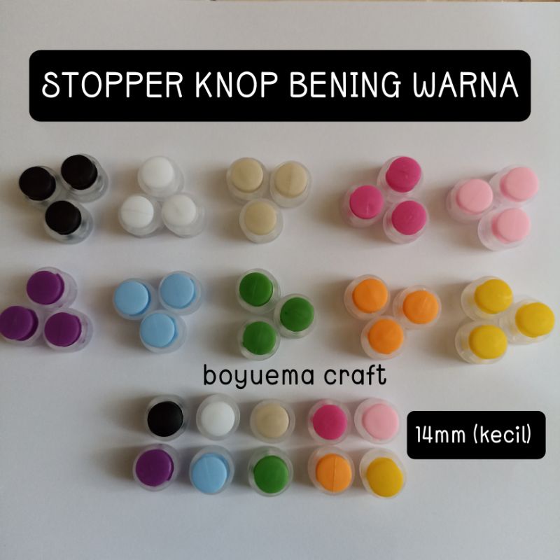 Jual Stopper Tali Knop Bening 14mm / kecil (50pcs) | Shopee Indonesia