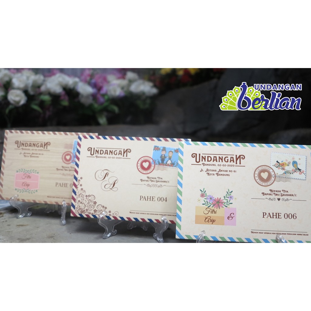 Jual Contoh Sample Undangan Pernikahan Murah Seri Pahe | Shopee Indonesia