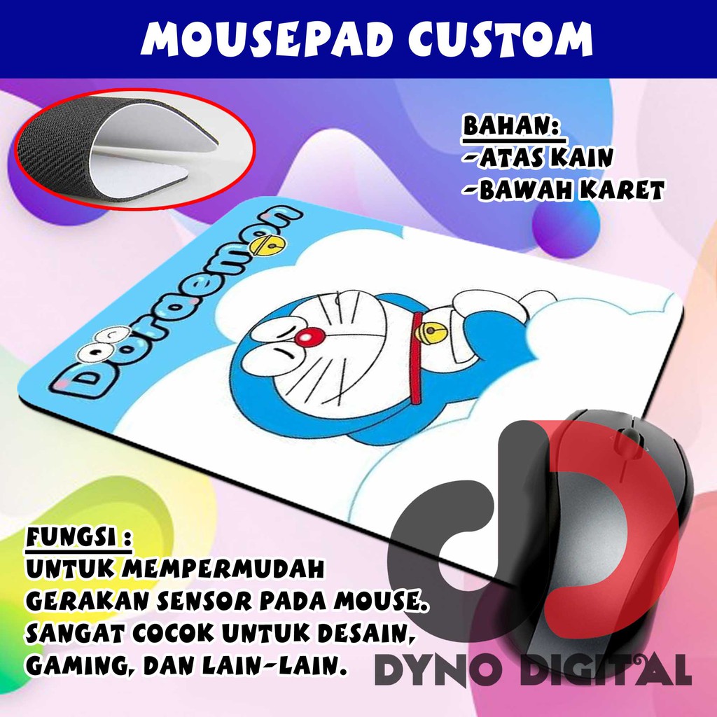 Jual Mousepad Custom Tatakan Mouse Doraemon Desain DOR12 | Shopee Indonesia