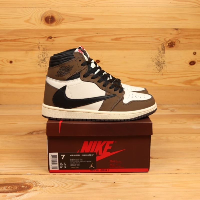 Jual SEPATU NIKE AIR JORDAN 1 HIGH OG X TRAVIS SCOTT CACTUS JACK ...