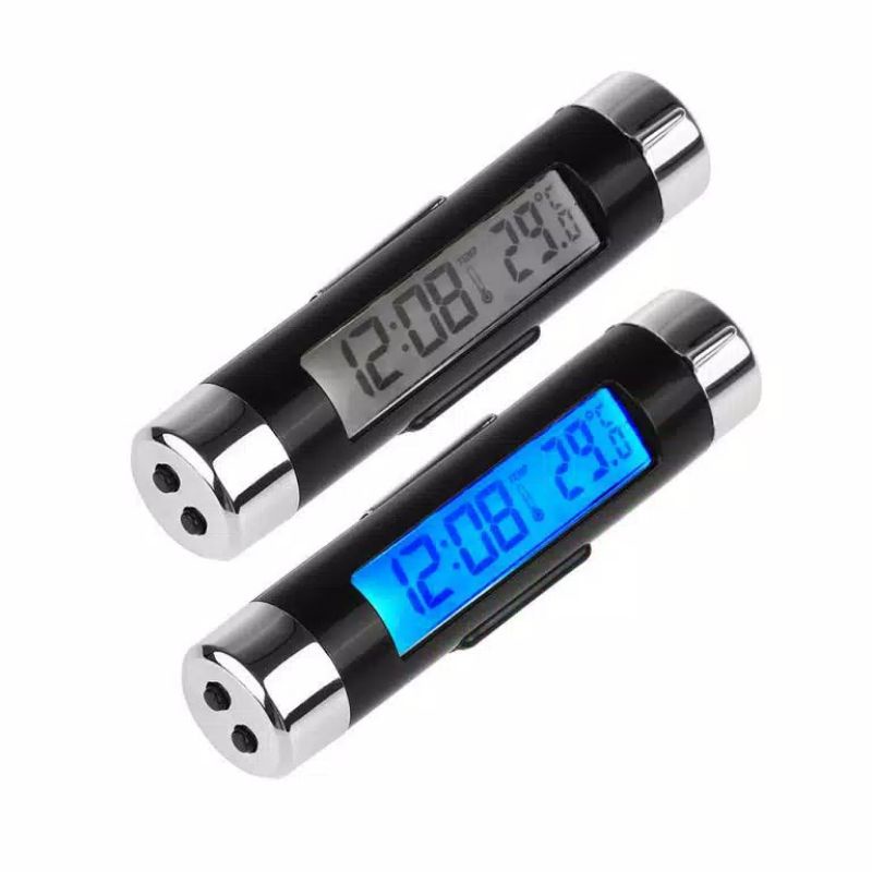 Jual Jam Digital Car Jam Mobil dan Thermometer car Digital Clock Suhu ...