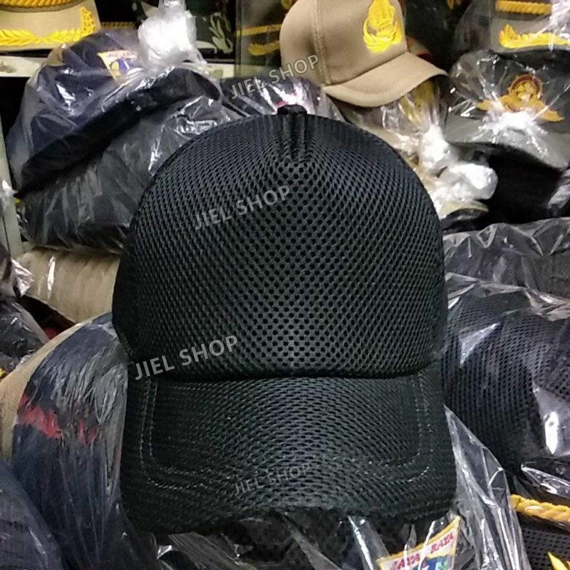 Jual Topi Jaring Mesh Tactical Army Topi Hitam Lapangan Menwa Brimob ...