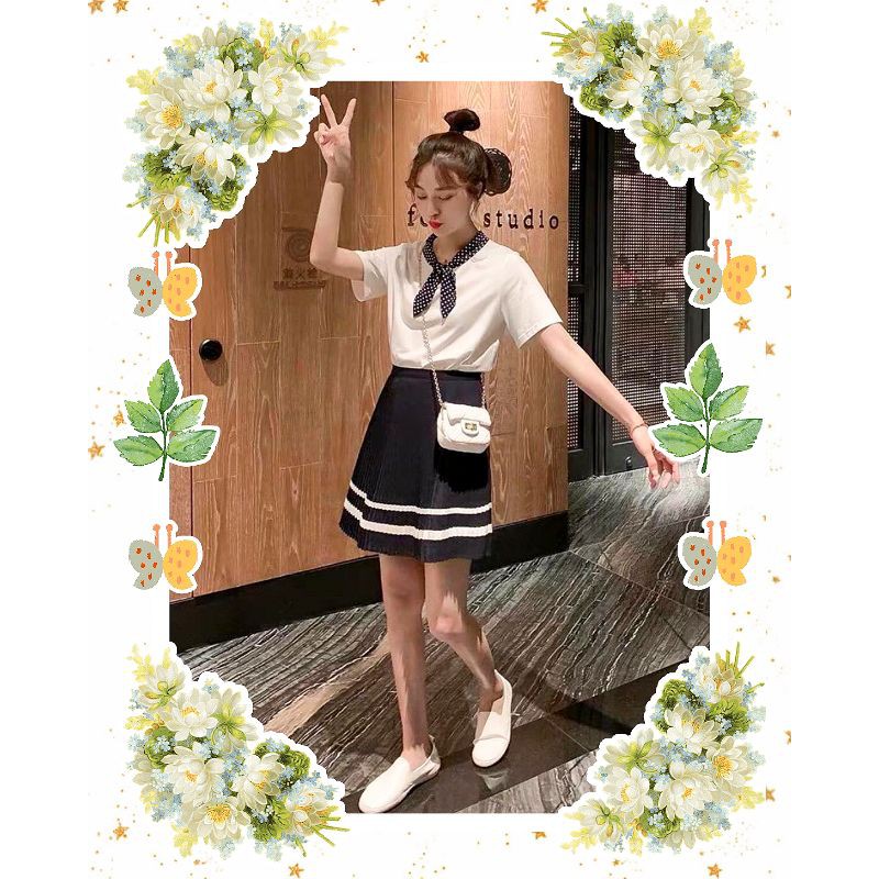 Jual R-0006 rok mini rajut tebal black & white super cute | Shopee ...