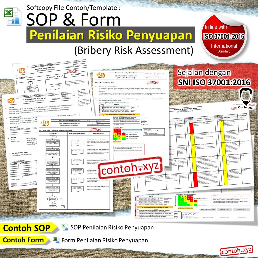 Jual [#43] Contoh SOP Penilaian Risiko Penyuapan, ISO 37001:2016 ...
