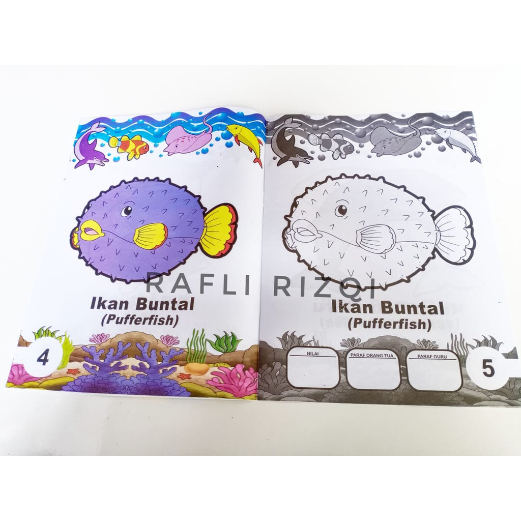 Jual Buku Mewarnai Anak/Buku Mewarnai IKAN Paud Dan TK | Shopee Indonesia